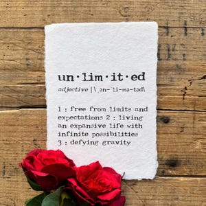 Unlimited Definition Print in Typewriter Font on 5x7, 8x10, 11x14 ...