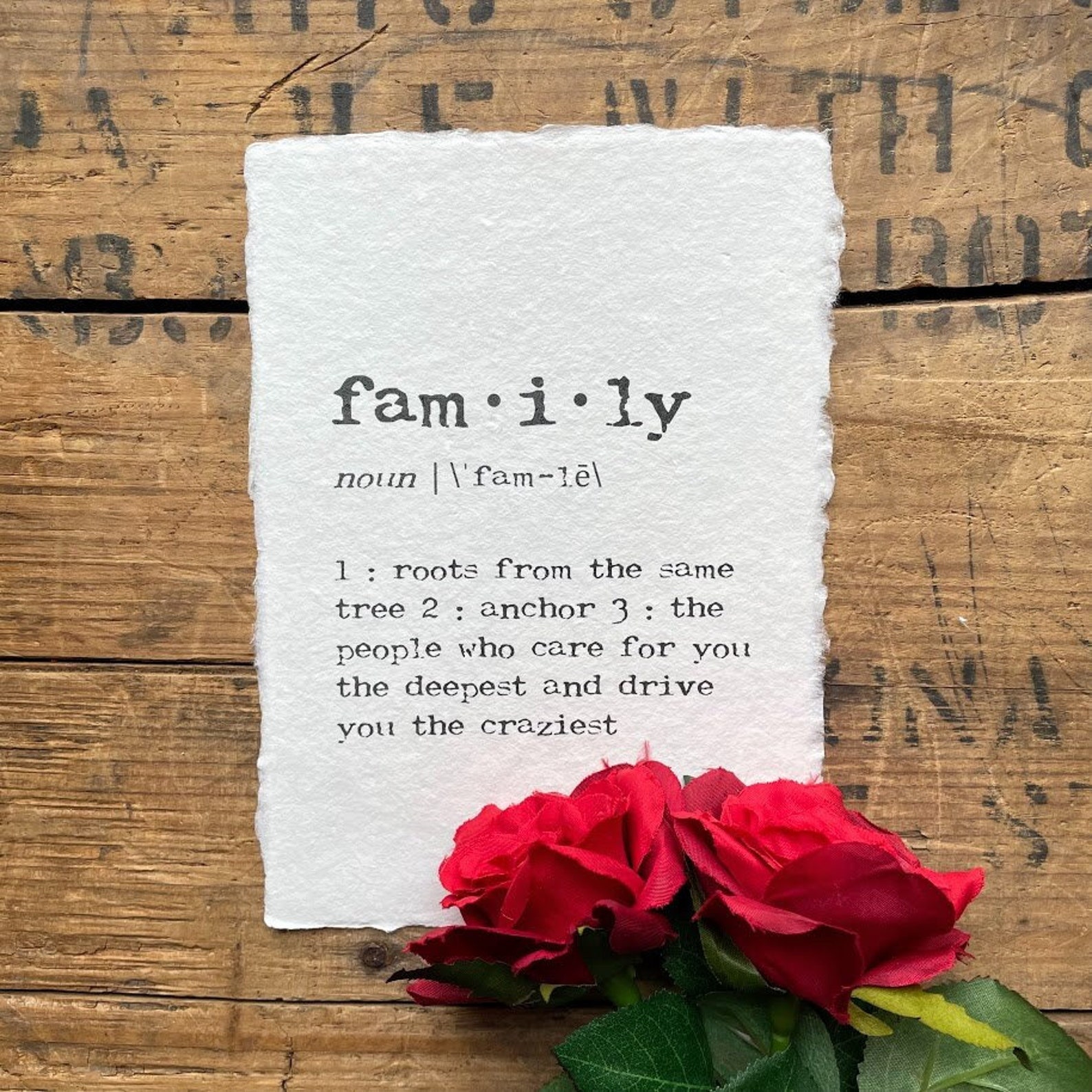 Family Definition Print in Typewriter Font on 5x7 8x10 11x14 - Etsy