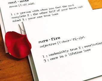 Smitten Definition Greeting Card in Typewriter Font With - Etsy