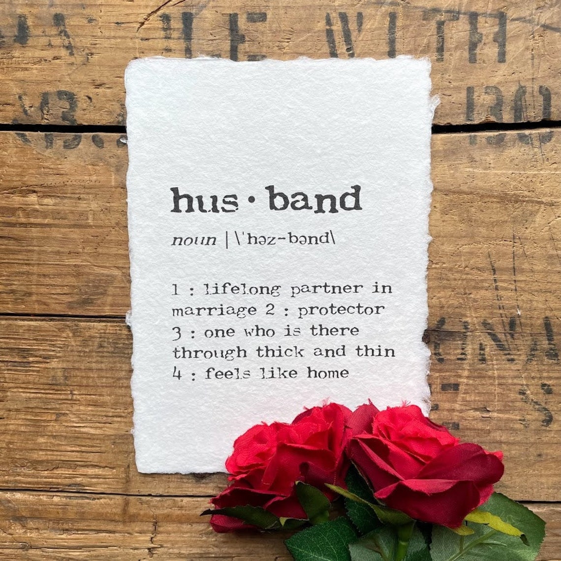 Husband Definition Print in Typewriter Font on 5x7, 8x10, or 11x14 ...