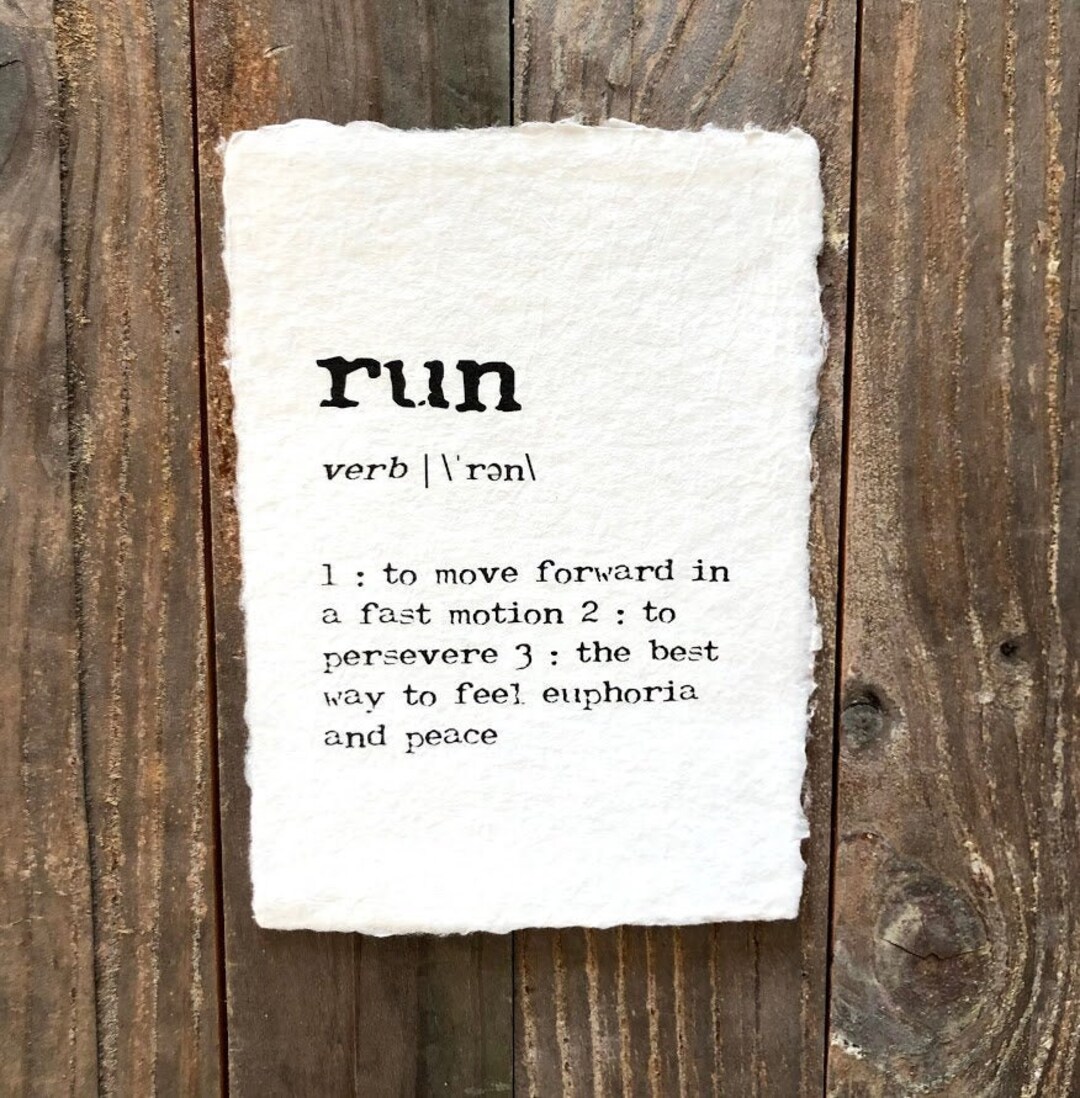 Run Definition Print in Typewriter Font on 5x7 8x10 11x14 - Etsy