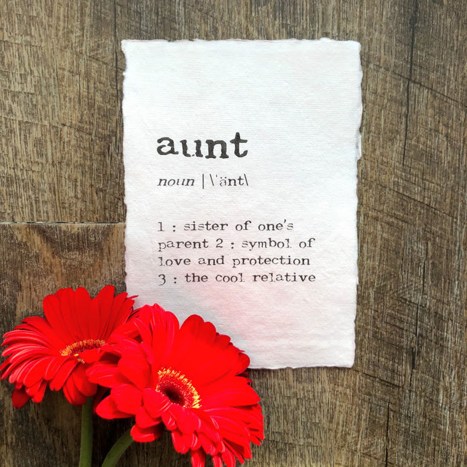 Aunt Definition Print in Typewriter Font on 5x7, 8x10, or 11x14 ...