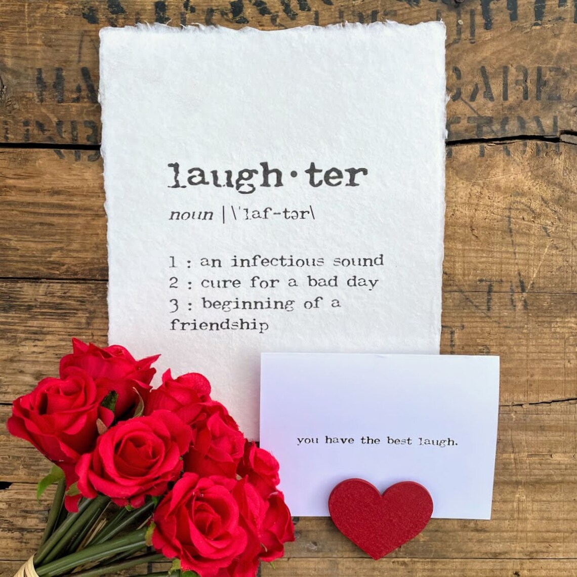 Laughter Definition Print in Typewriter Font on 5x7 or 8x10 | Etsy