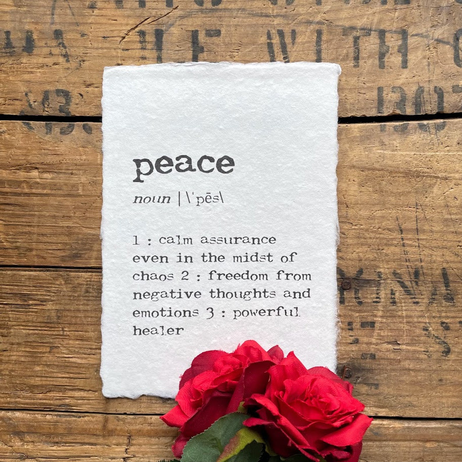 Peace Definition Print in Typewriter Font on 5x7 8x10 11x14 - Etsy