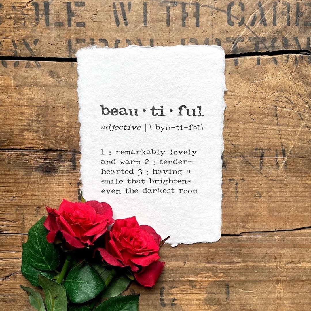 Beautiful Definition Print in Typewriter Font on 5x7, 8x10, 11x14 ...