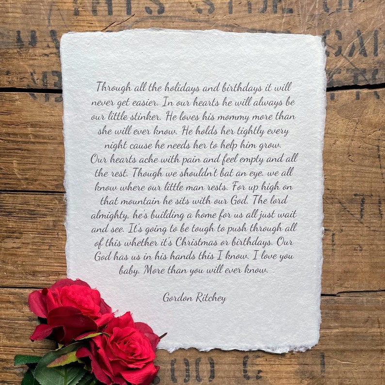 Custom Love Letter Print on Handmade Paper in 5x7 8x10 - Etsy