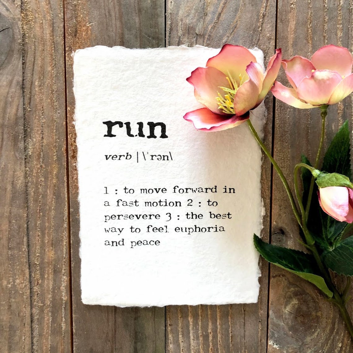 Run definition print in typewriter font on 5x7 or 8x10 | Etsy