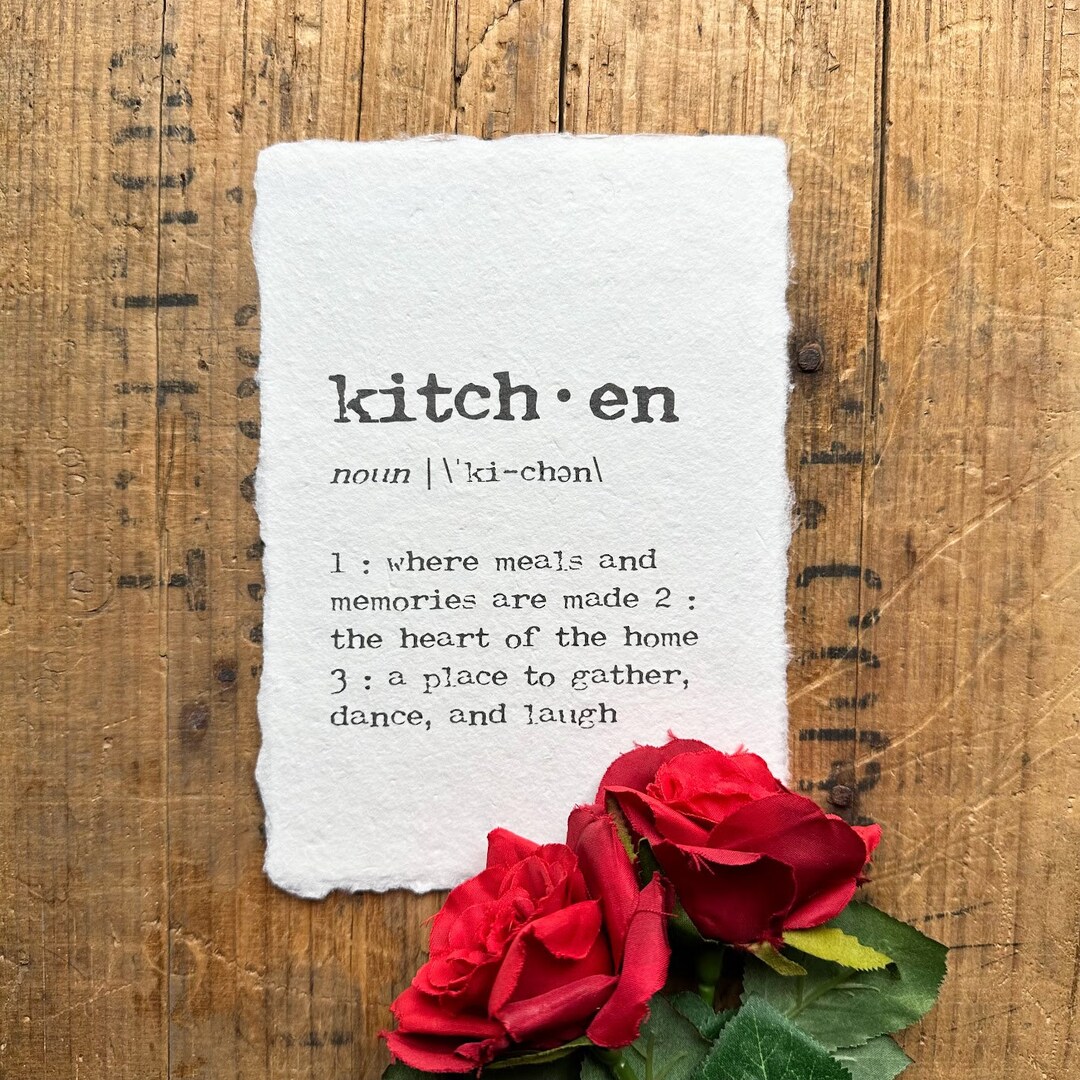 Kitchen Definition Print in Typewriter Font on 5x7, 8x10, 11x14 ...