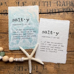 Salty Definition Print in Typewriter Font on 5x7 or 8x10 Handmade ...
