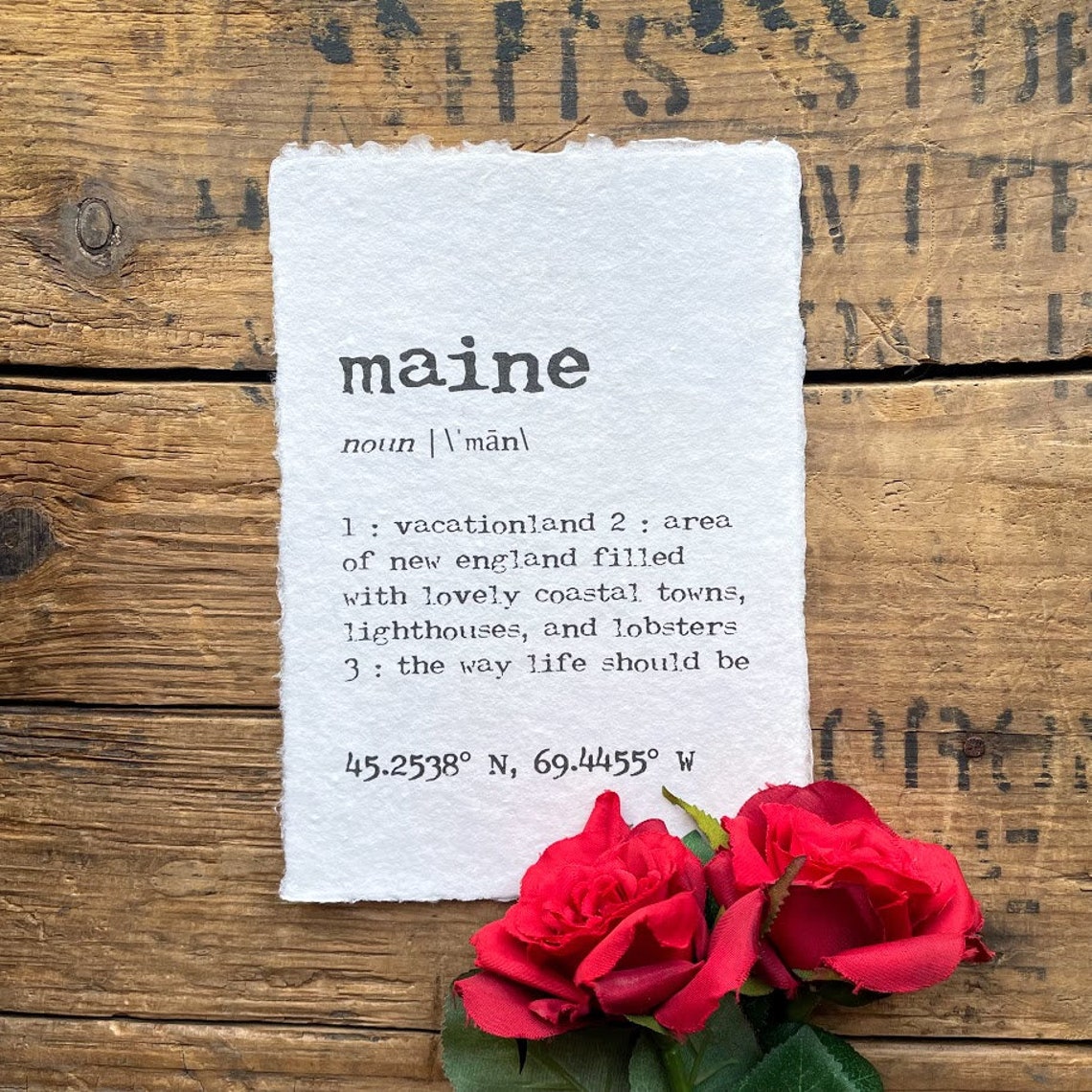 Maine OR 207 Area Code Definition Print in Typewriter Font on 5x7, 8x10 ...
