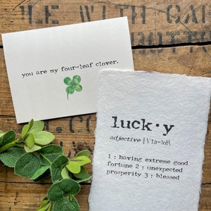 Lucky Definition Print in Typewriter Font on 5x7, 8x10, 11x14 Handmade ...