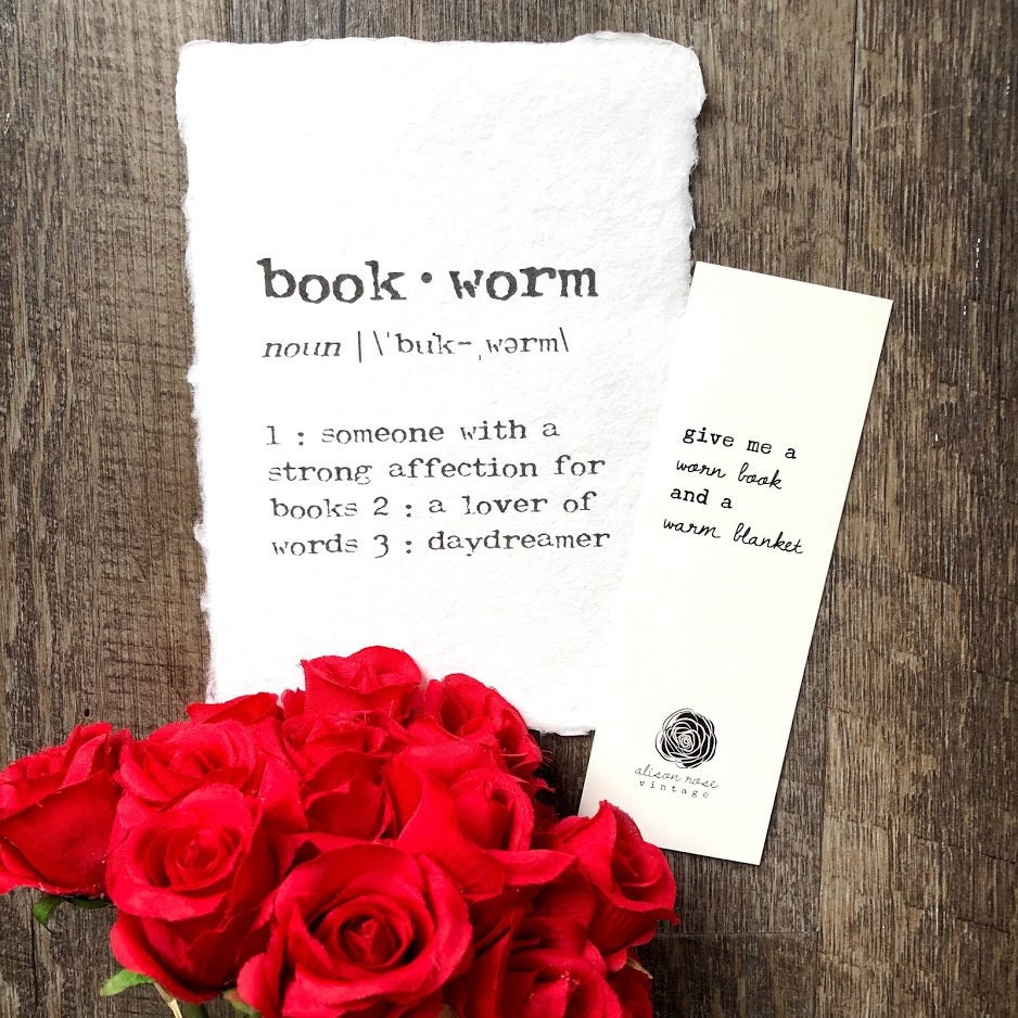 Bookworm Definition Print in Typewriter Font on 5x7 or 8x10 | Etsy