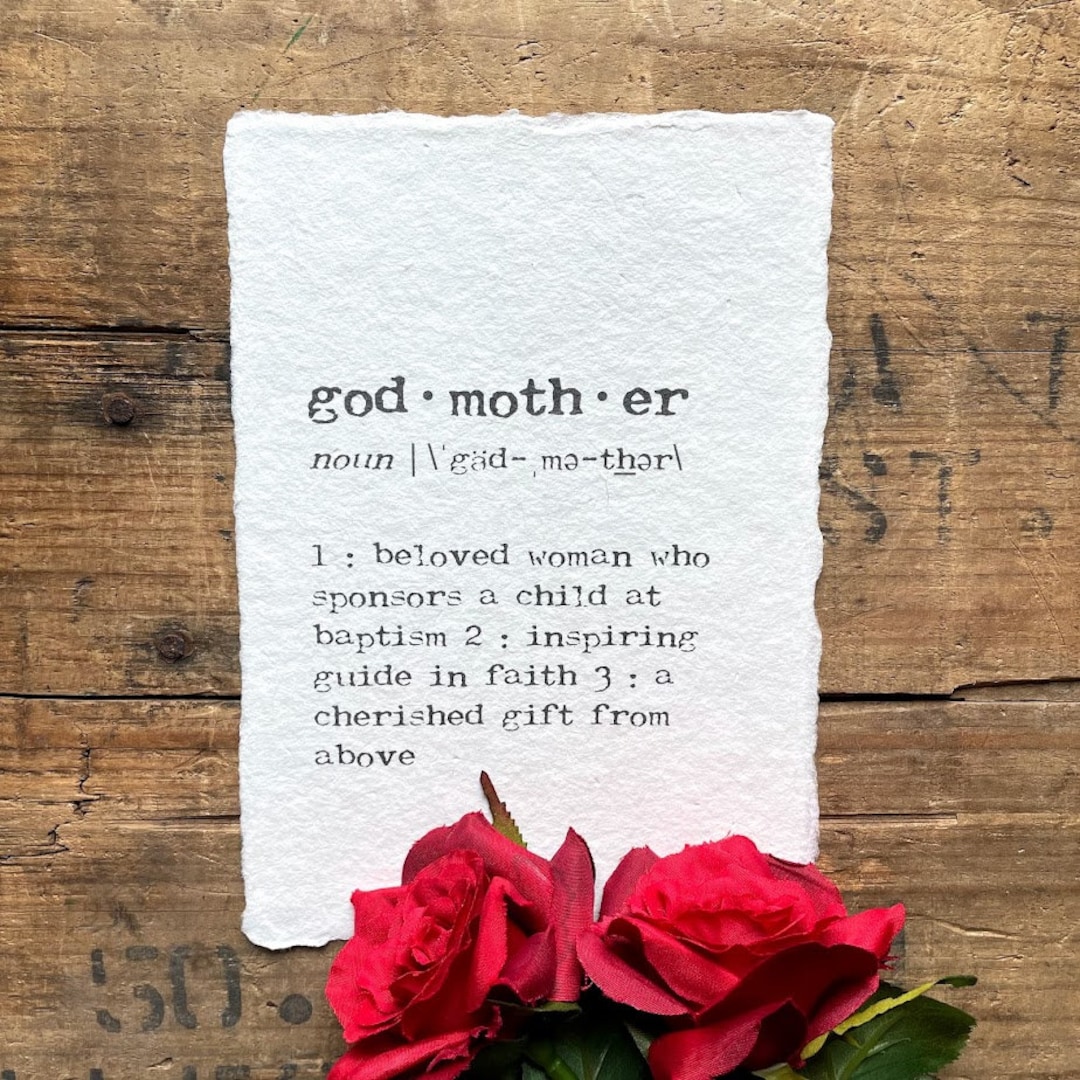 Godmother Definition Print in Typewriter Font on 5x7, 8x10, 11x14 ...