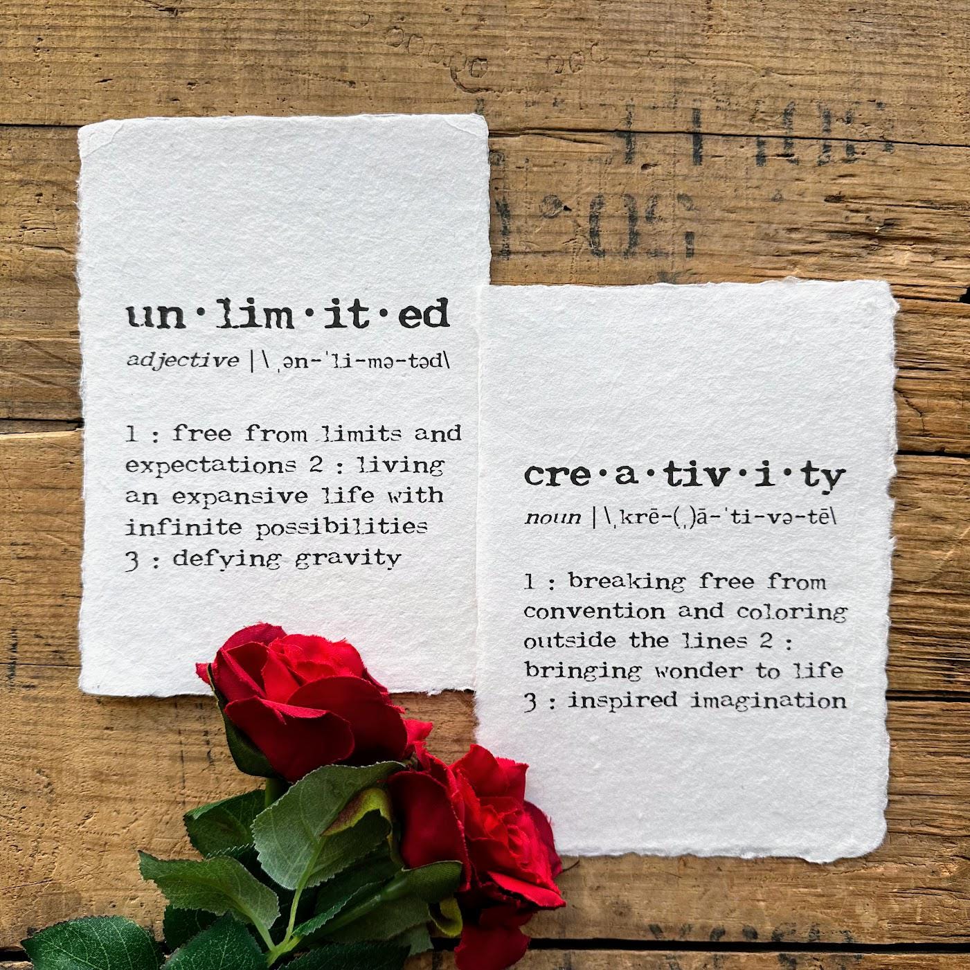 Unlimited Definition Print in Typewriter Font on 5x7, 8x10, 11x14 ...