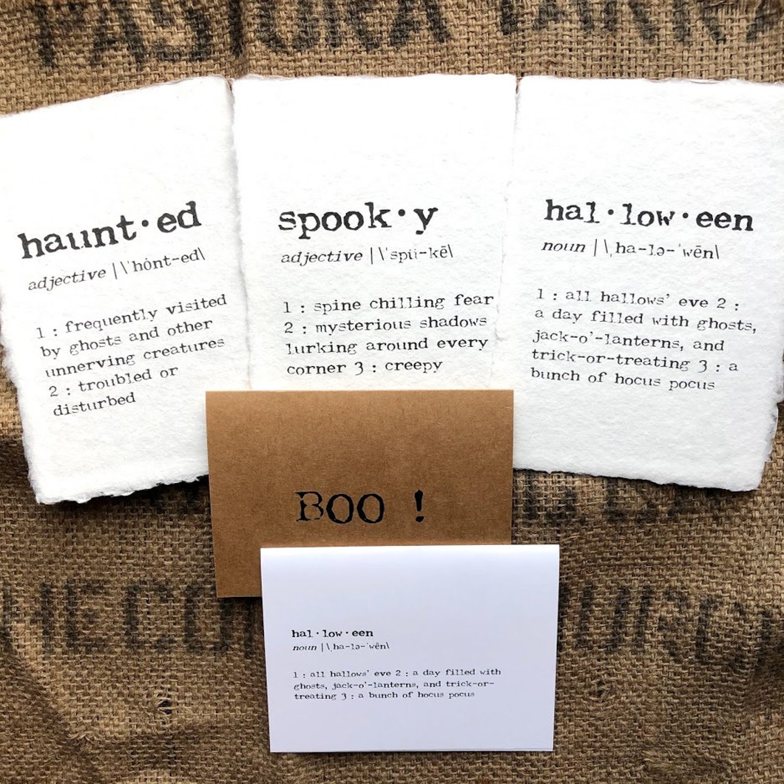 Spooky Definition Print in Typewriter Font on 5x7 or 8x10 - Etsy