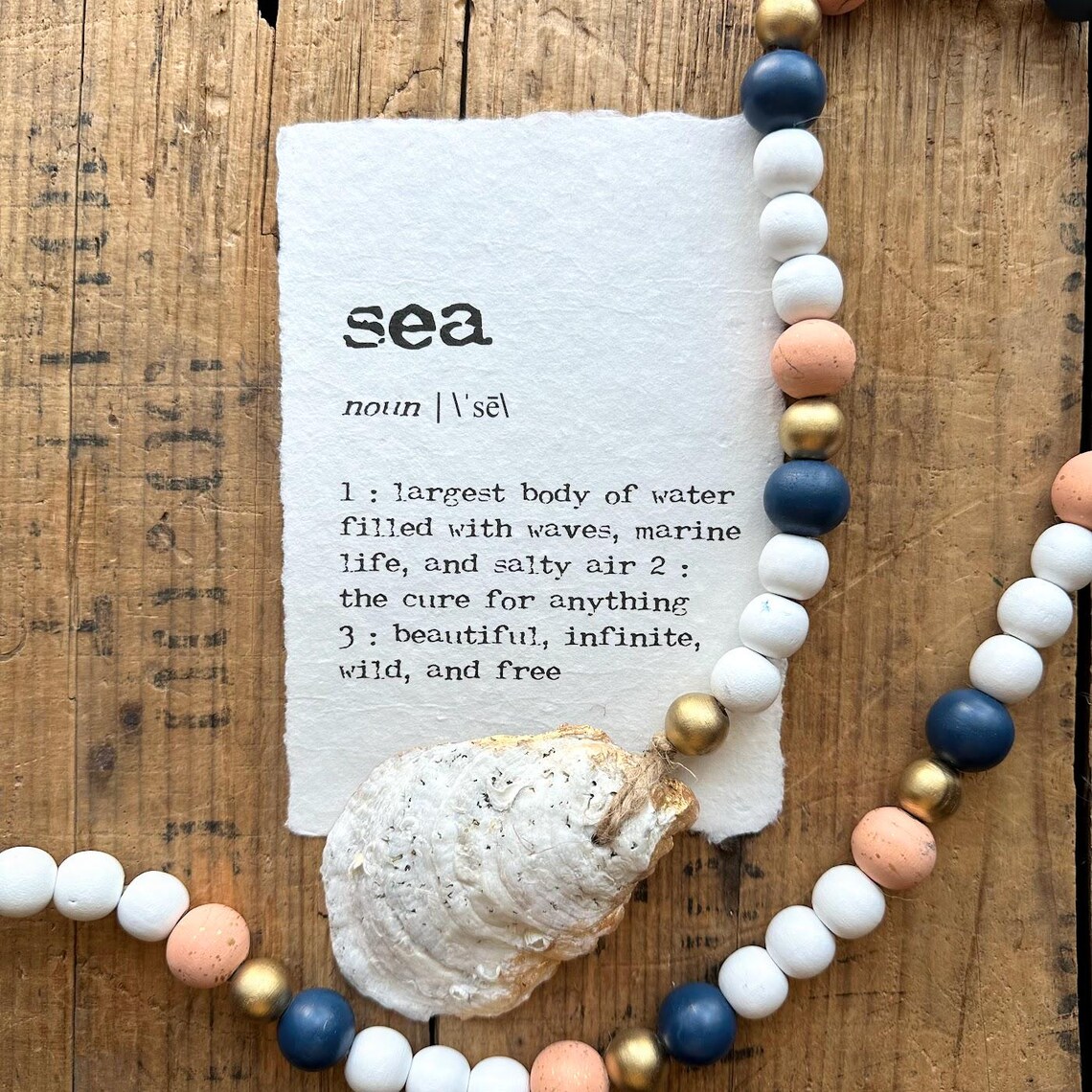 Sea Definition Print in Typewriter Font on 5x7, 8x10, 11x14 Handmade ...