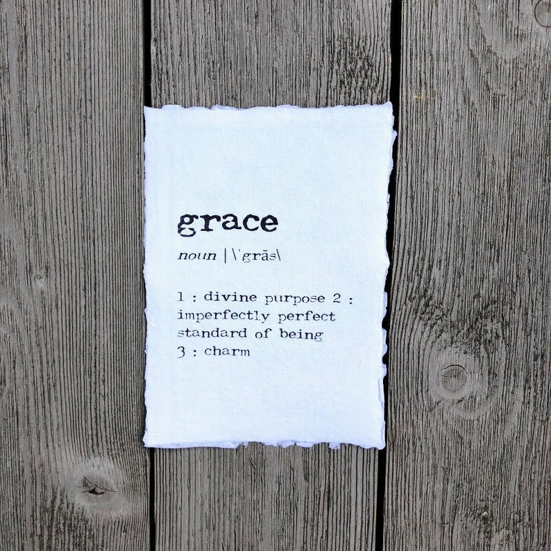 Grace Definition Print in Typewriter Font on 5x7 or 8x10 | Etsy