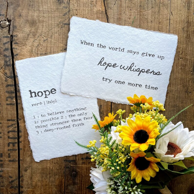 Hope Definition Print in Typewriter Font on 5x7 8x10 11x14 - Etsy