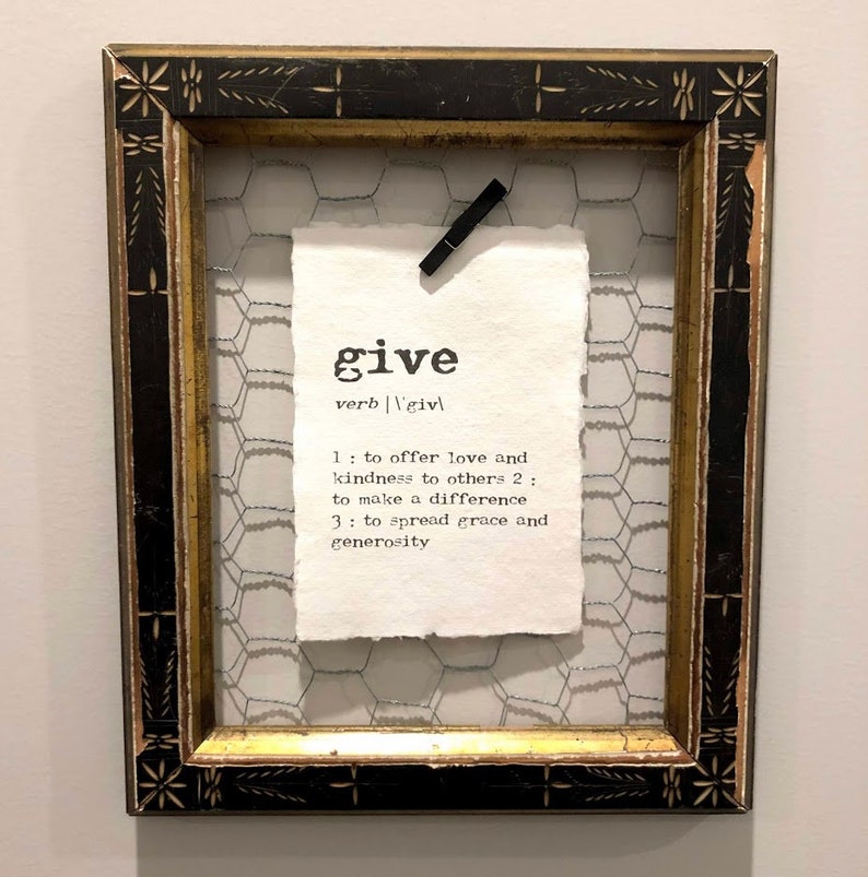 Give Definition Print in Typewriter Font on 5x7 8x10 11x14 - Etsy