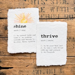 Custom Word Definition Print in Typewriter Font on Handmade Paper ...