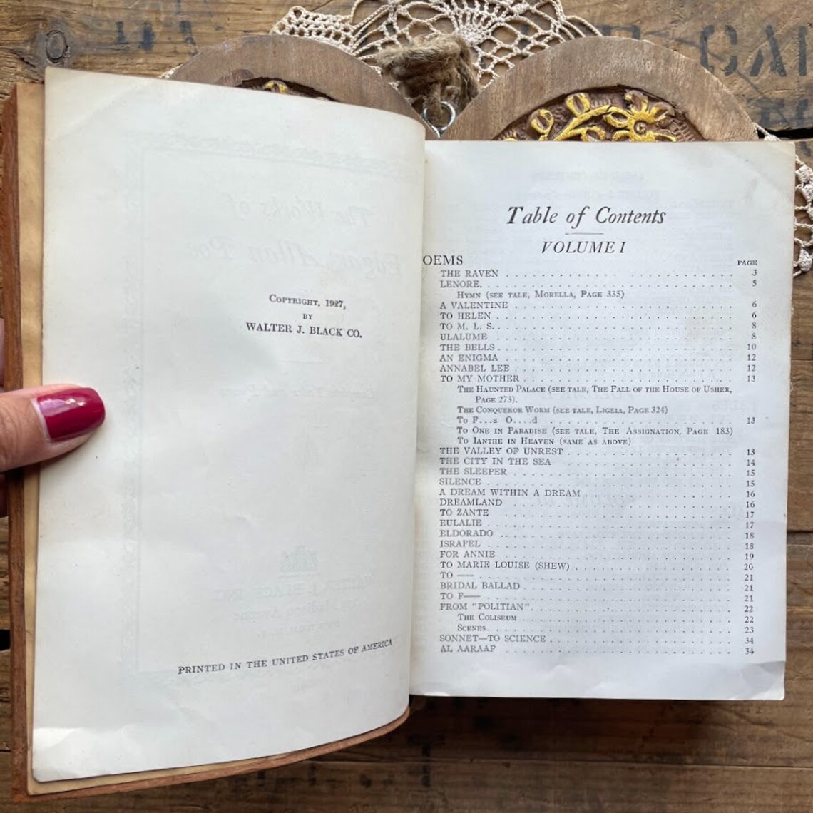 Rare 1927 the Works of Edgar Allan Poe Book in One Volume - Etsy