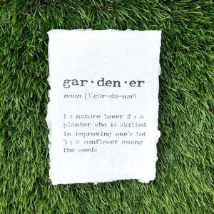 Gardener Definition Print in Typewriter Font on 5x7, 8x10, 11x14 ...