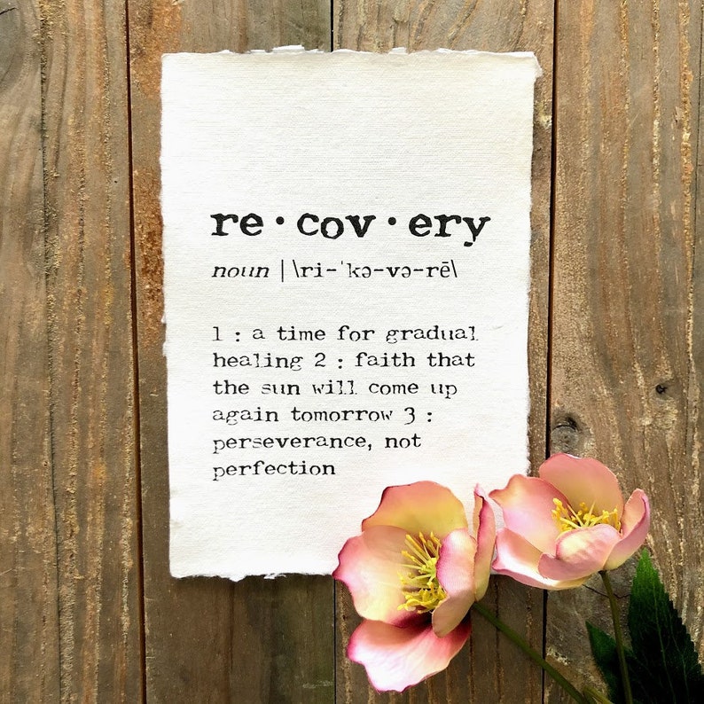 Recovery Definition Print in Typewriter Font on 5x7 8x10 - Etsy