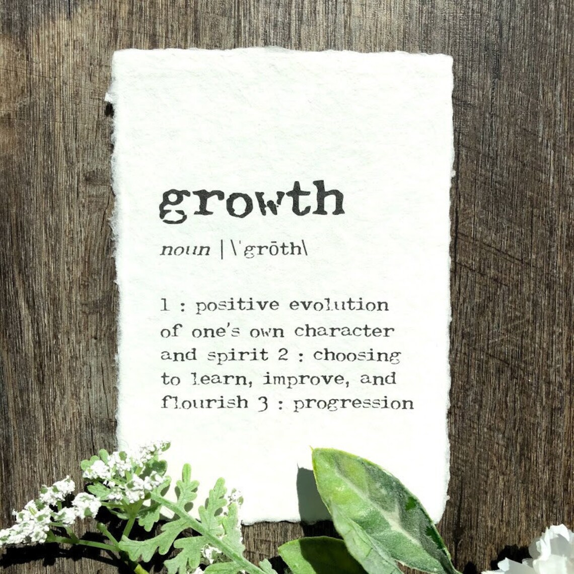 Growth Definition Print in Typewriter Font on 5x7 or 8x10 | Etsy