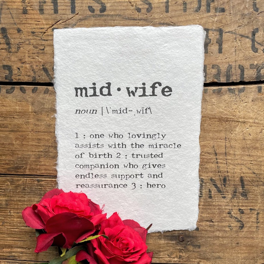 Midwife Definition Print in Typewriter Font on 5x7, 8x10, 11x14 ...