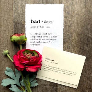 Badass Definition Print in Typewriter Font on 5x7, 8x10, or 11x14 ...