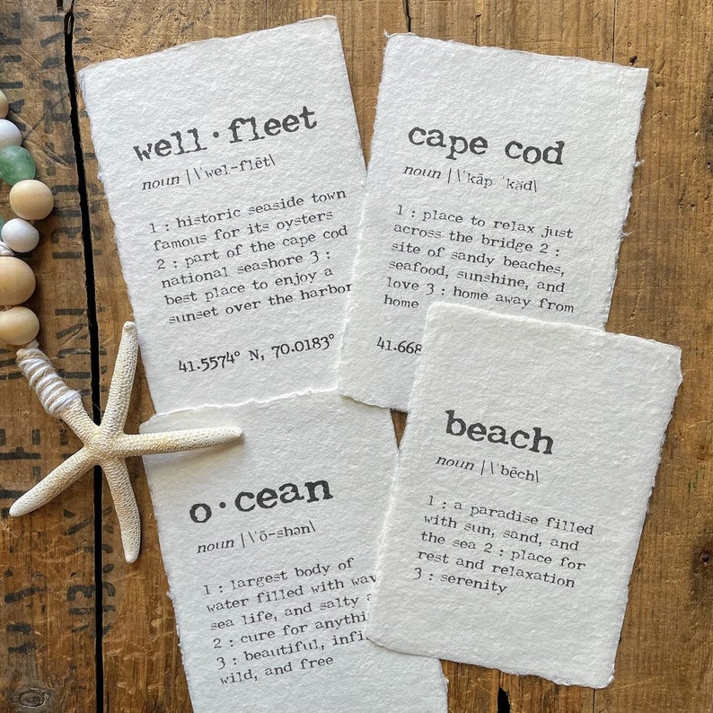 Cape Cod Massachusetts Definition Print in Typewriter Font on - Etsy