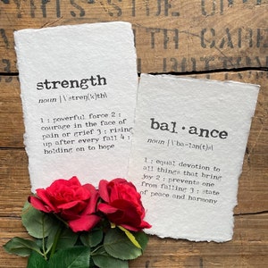 Balance Definition Print in Typewriter Font on 5x7, 8x10, 11x14 ...