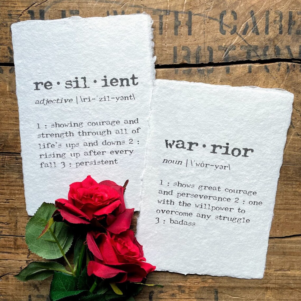 Resilient Definition Print in Typewriter Font on 5x7, 8x10, 11x14 ...