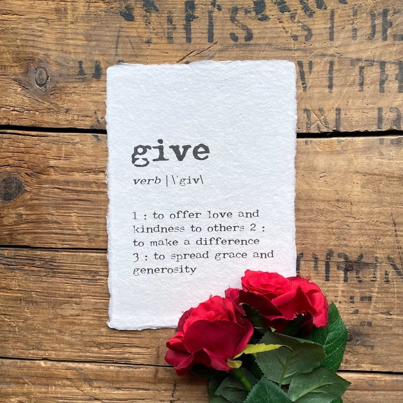 Give Definition Print in Typewriter Font on 5x7 8x10 11x14 - Etsy