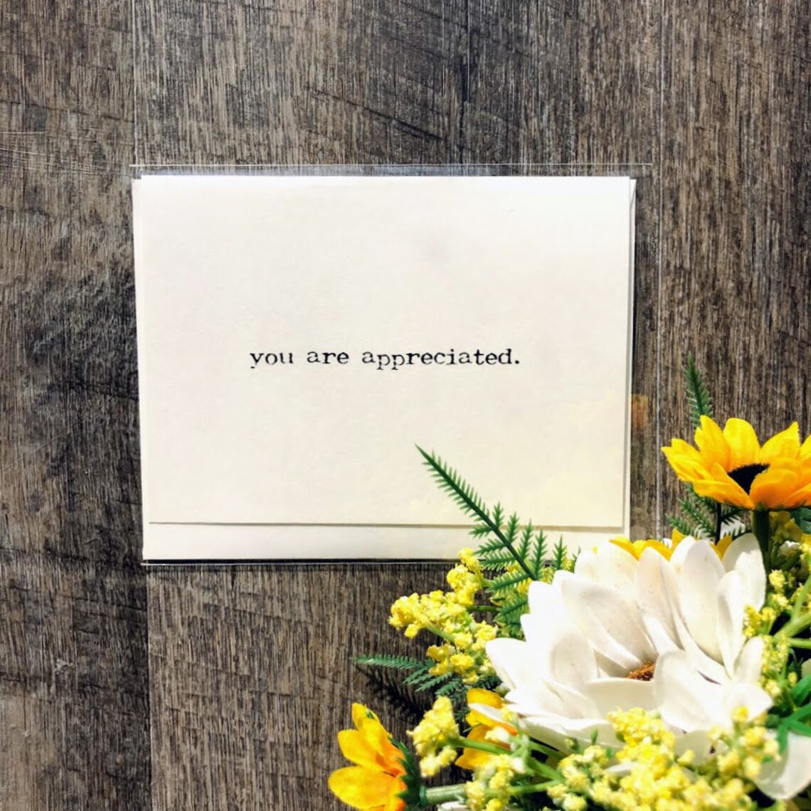 You Are Appreciated Compliment Greeting Card in Typewriter Font With ...