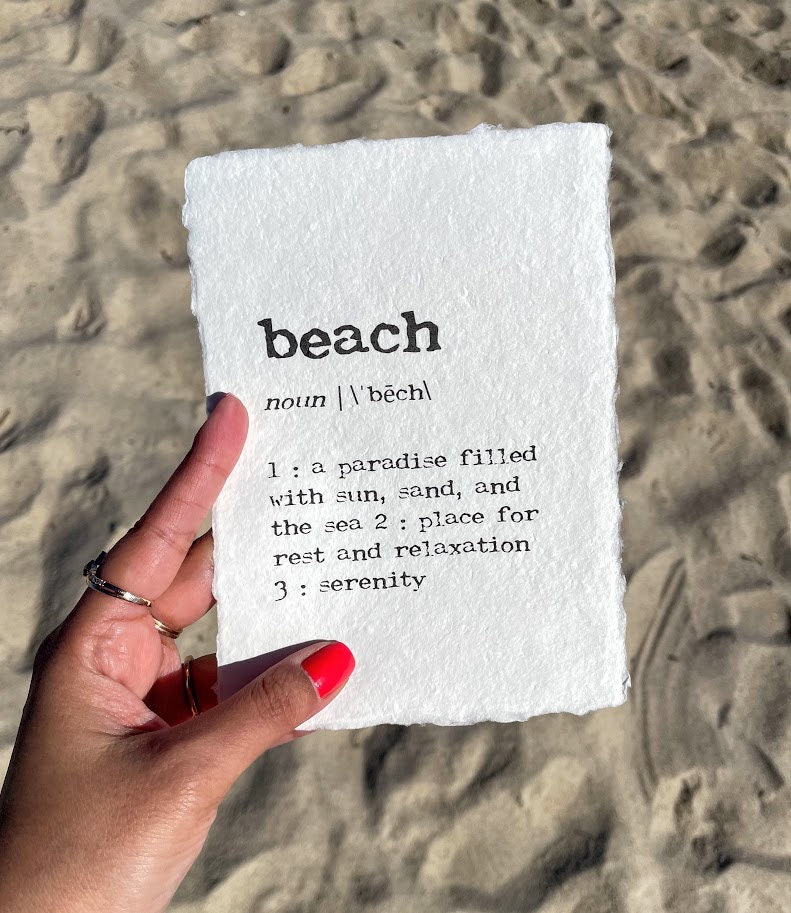 Beach Definition Print in Typewriter Font on 5x7 8x10 or - Etsy
