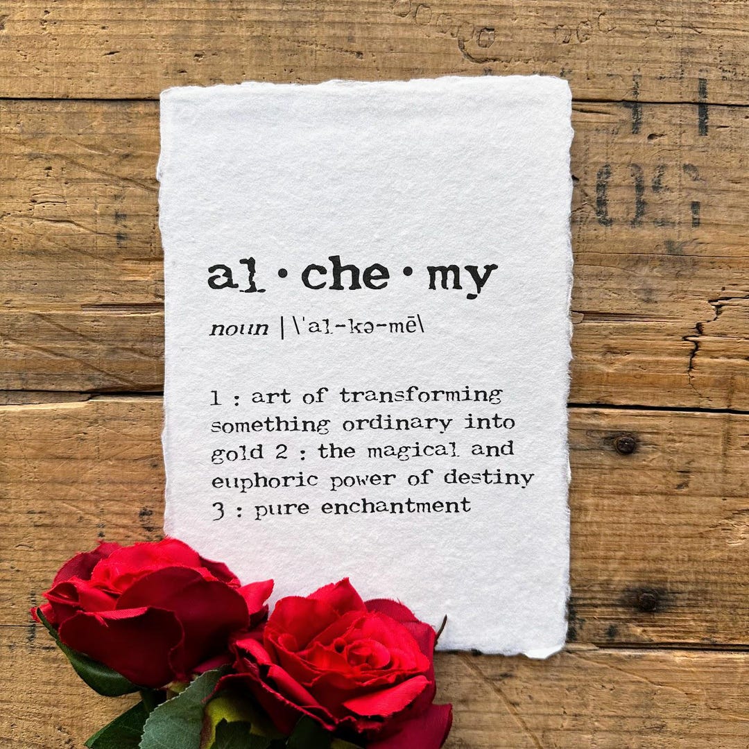 Alchemy Definition Print in Typewriter Font on 5x7, 8x10, 11x14 ...