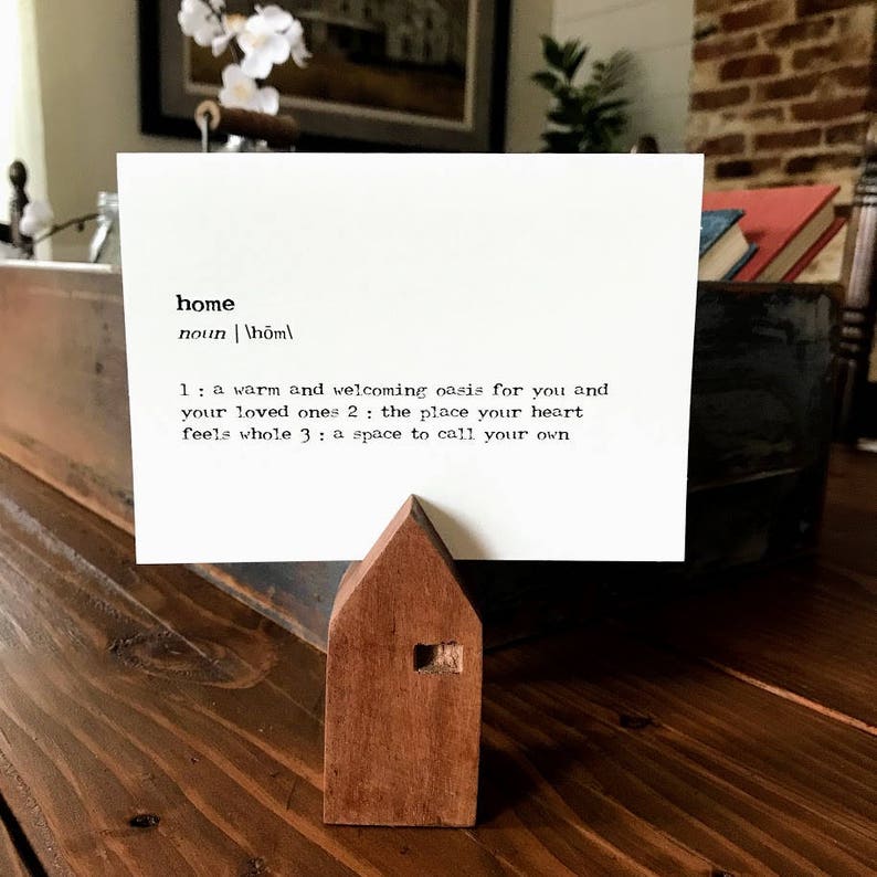 Home Definition Greeting Card in Typewriter Font With Envelope - Etsy