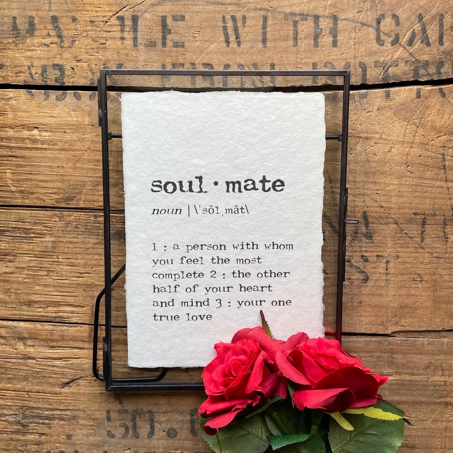 Soulmate Definition Print in Typewriter Font on 5x7, 8x10, 11x14 ...