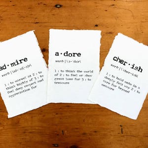 Cherish Definition Print in Typewriter Font on 5x7, 8x10, 11x14 ...