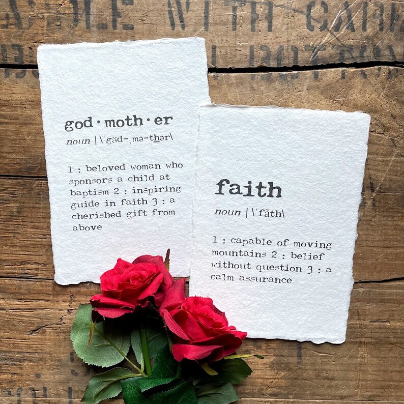 Godmother definition print in typewriter font on 5x7 or 8x10 | Etsy