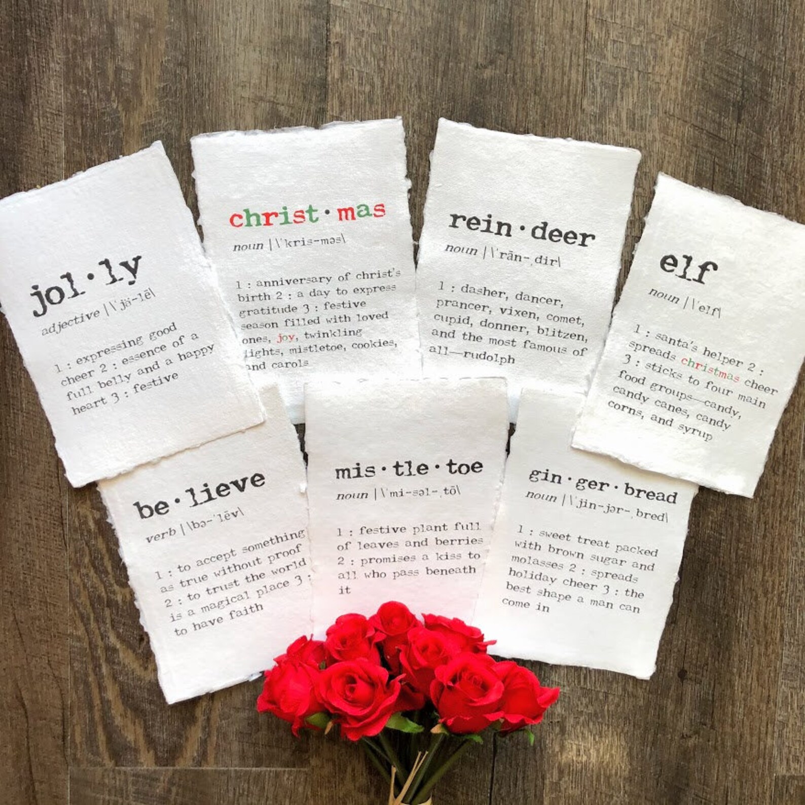 Jolly Definition Print in Typewriter Font on 5x7, 8x10, 11x14 Handmade ...