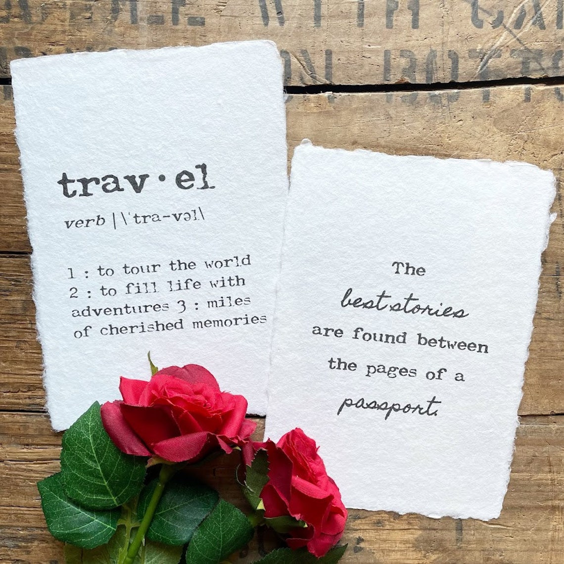 Travel Definition Print in Typewriter Font on 5x7 or 8x10 | Etsy