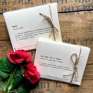 Appreciation Definition Greeting Card in Typewriter Font With Envelope ...