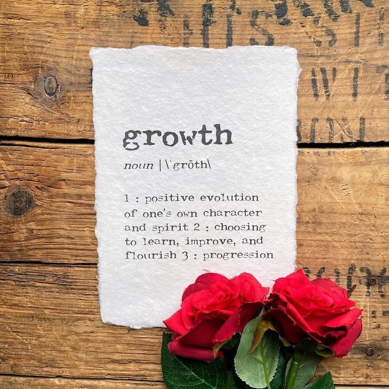 Growth Definition Print in Typewriter Font on 5x7 8x10 11x14 - Etsy