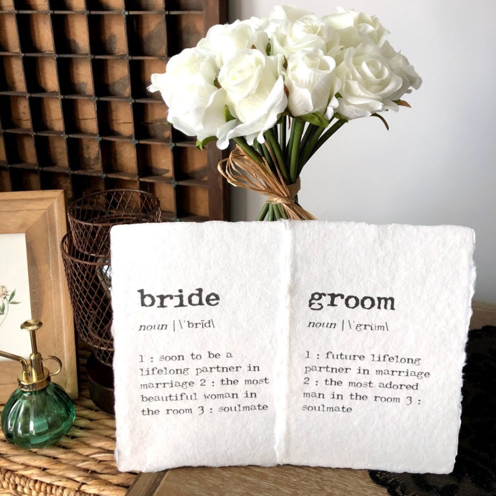 Groom definition print in typewriter font on 5x7 or 8x10 | Etsy