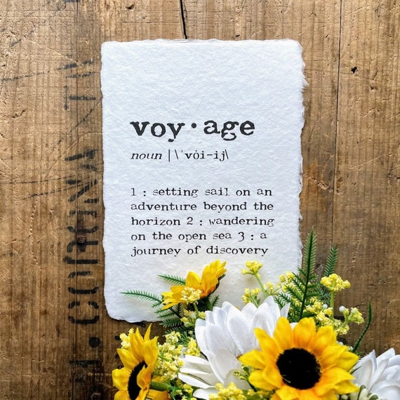 Voyage Definition Print in Typewriter Font on 5x7 or 8x10 - Etsy