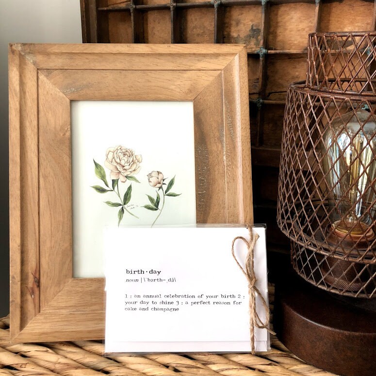 Birthday Definition Greeting Card in Typewriter Font With - Etsy