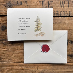 In Every Walk With Nature John Muir Quote Card in Typewriter Font With ...