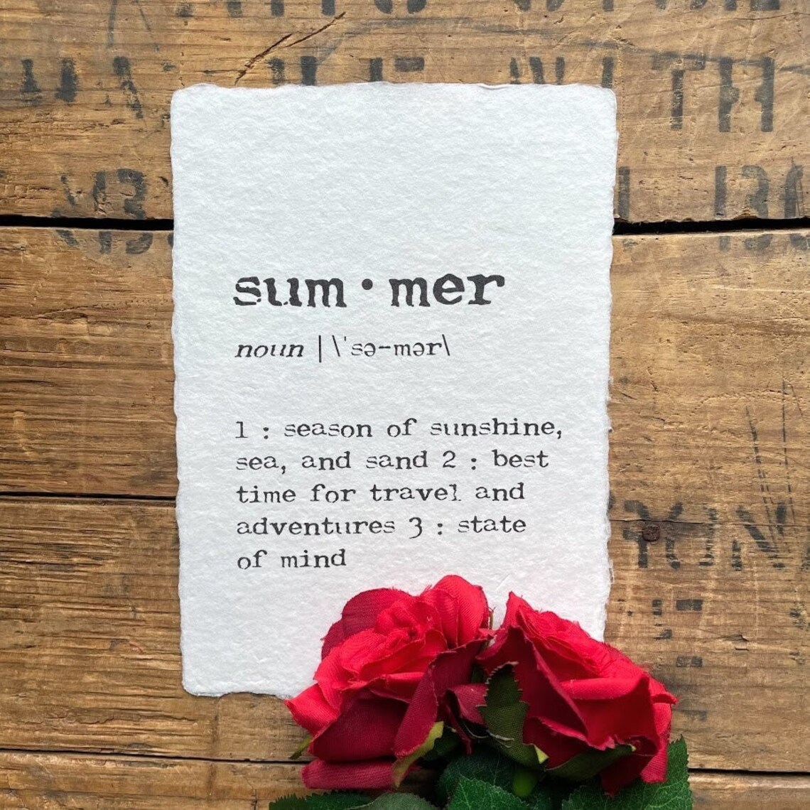Summer Definition Print in Typewriter Font on 5x7 8x10 11x14 - Etsy